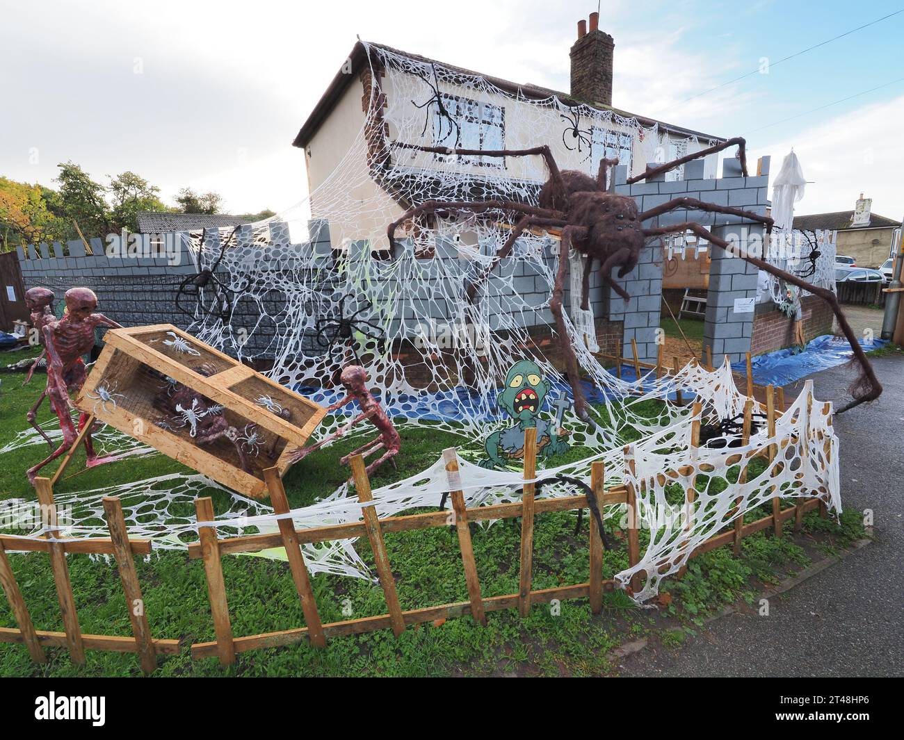 Gillingham, Kent, UK. 29th Oct, 2023. A stunning Halloween House ...