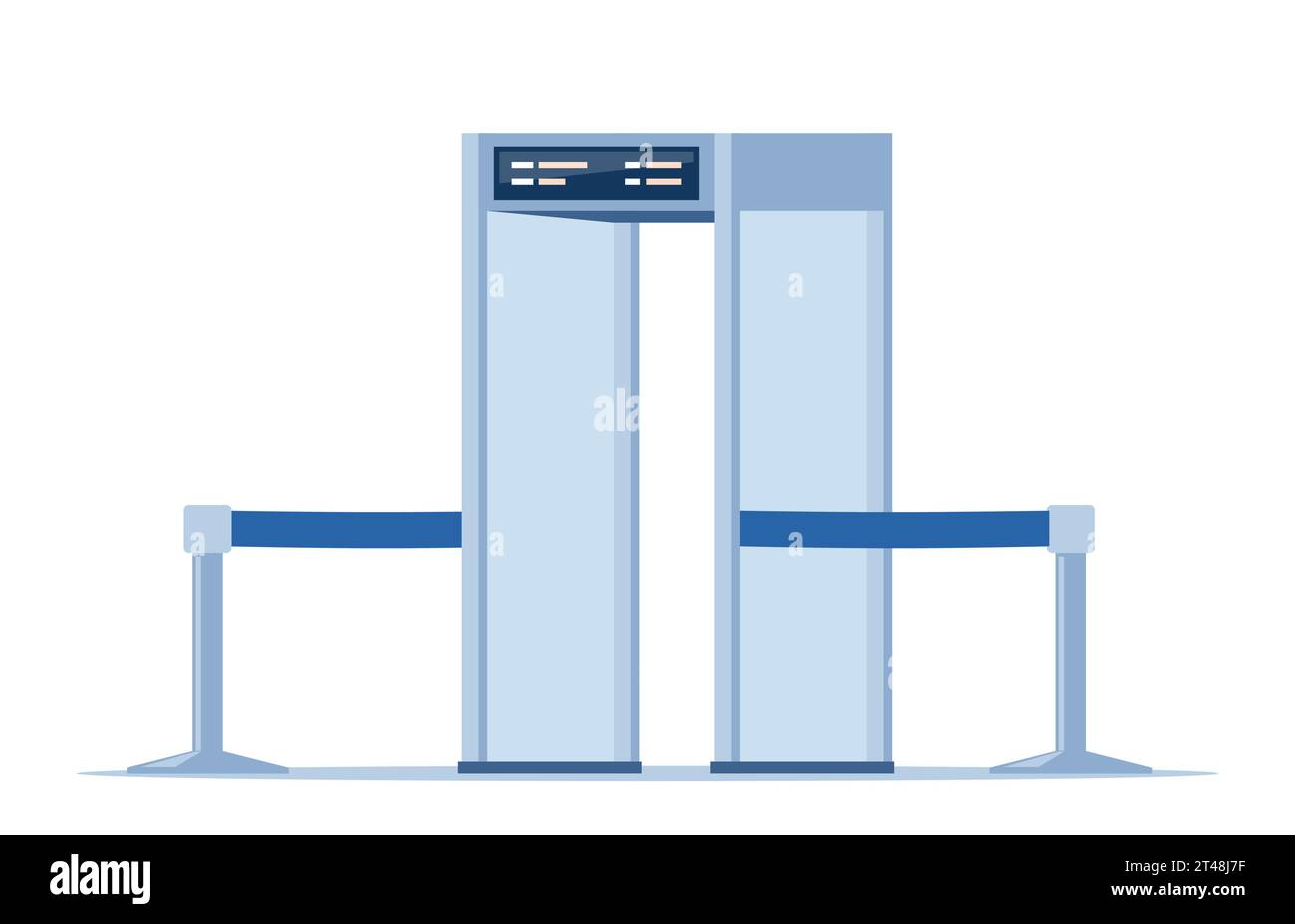 Airport security metal detector. Full body scanner. Security check gate ...