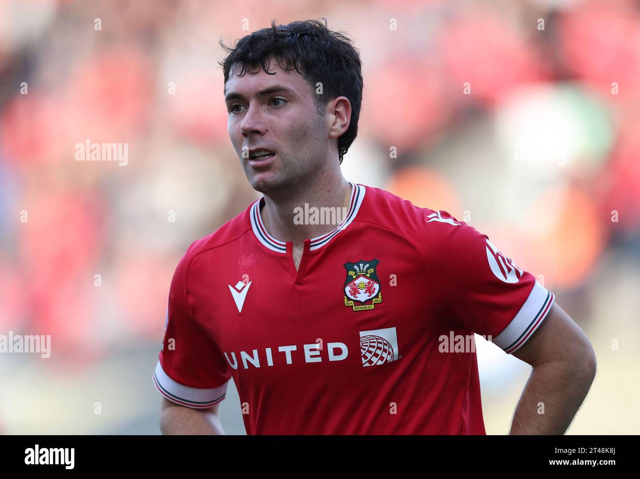 Wrexham’s Thomas O'Connor during the Sky Bet League Two match at Meadow Lane, Nottingham ...