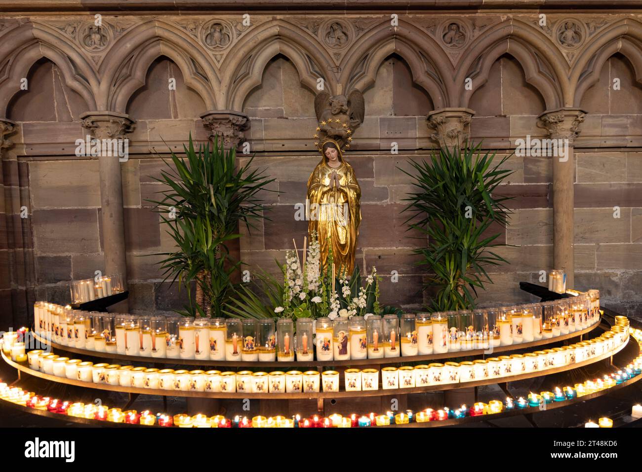Strasbourg, France - October 16, 2023: Interior of Cathedral of ...