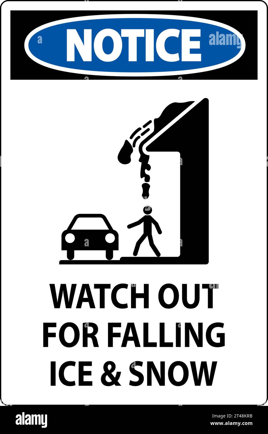 Beware of falling ice Stock Vector Images - Alamy