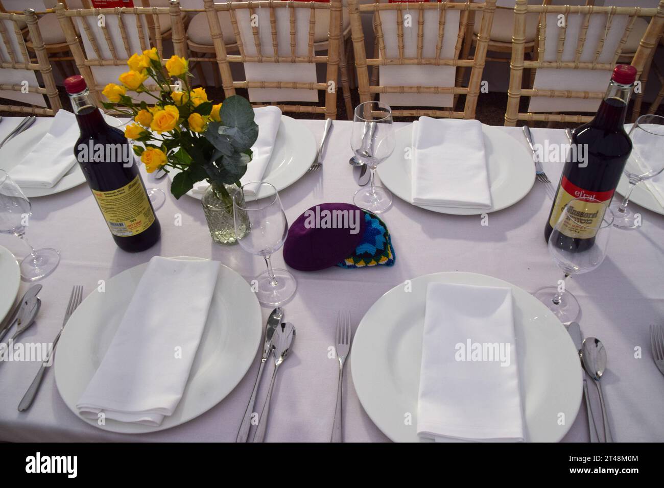 London, England, UK. 29th Oct, 2023. The Empty Shabbat Table ...