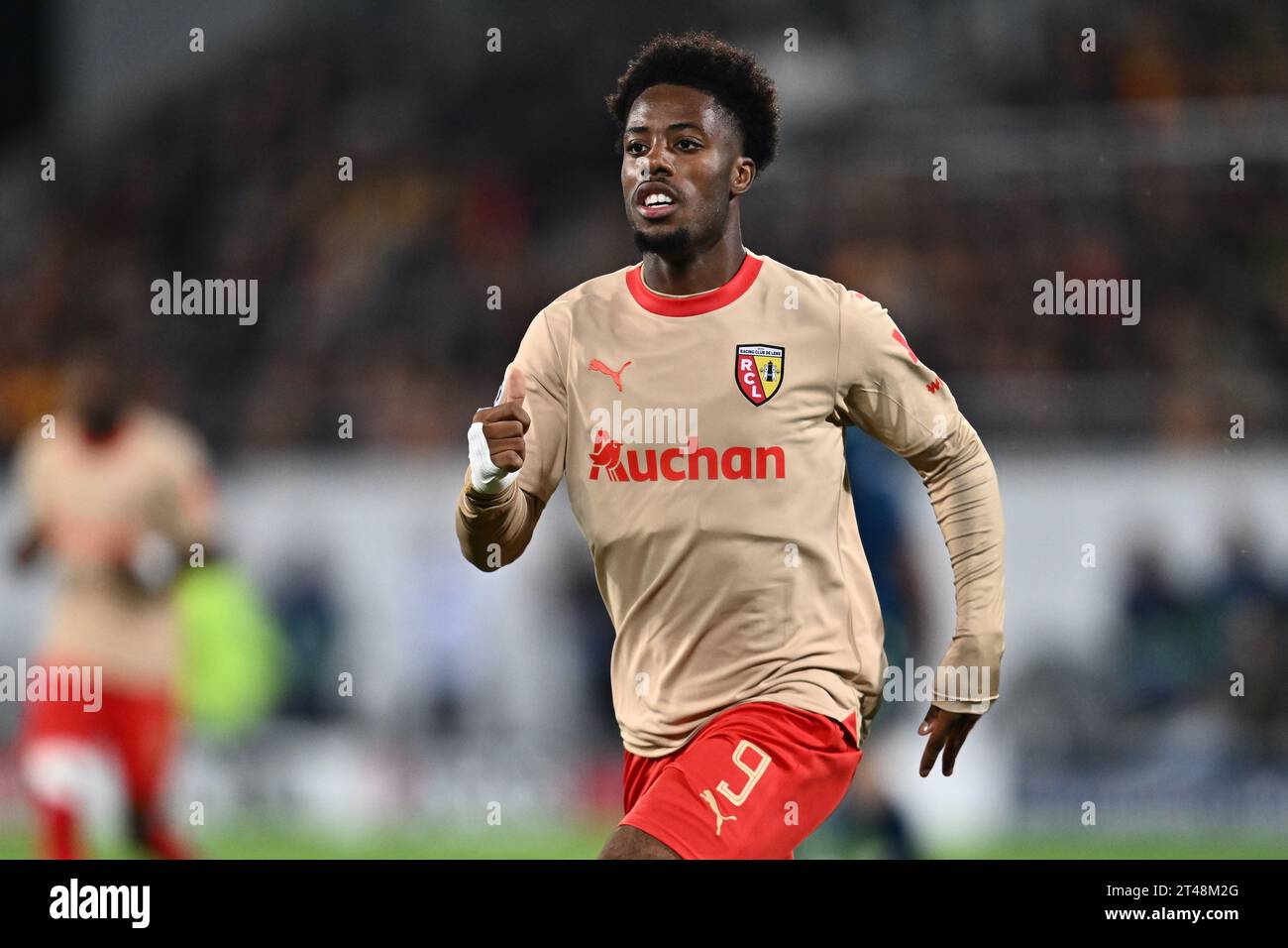 LENS, FRANCE - OCTOBER 24: Elye Wahi of RC Lens during the UEFA ...
