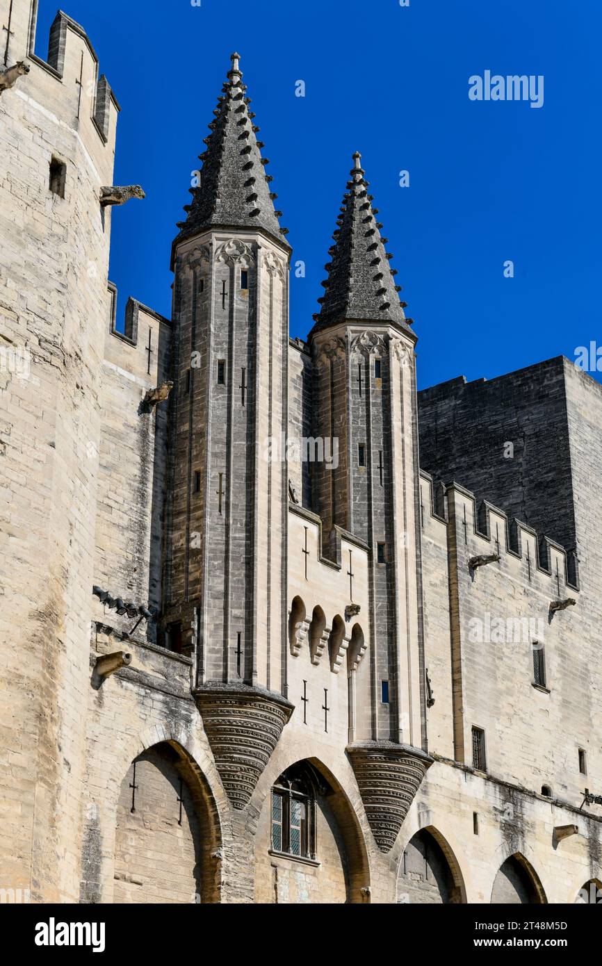 Palace of the Popes, once fortress and palace, one of the largest and ...