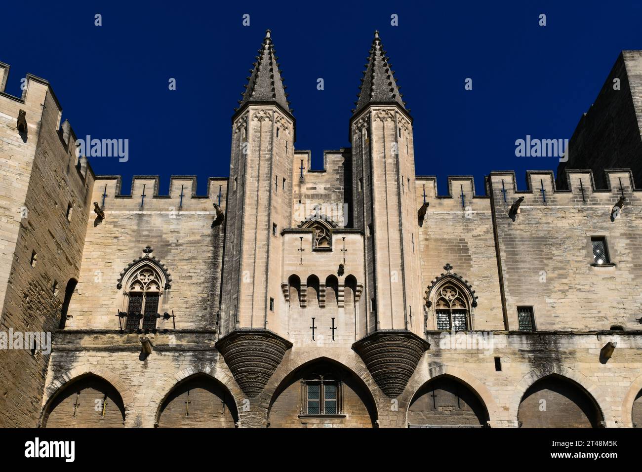 Palace of the Popes, once fortress and palace, one of the largest and ...