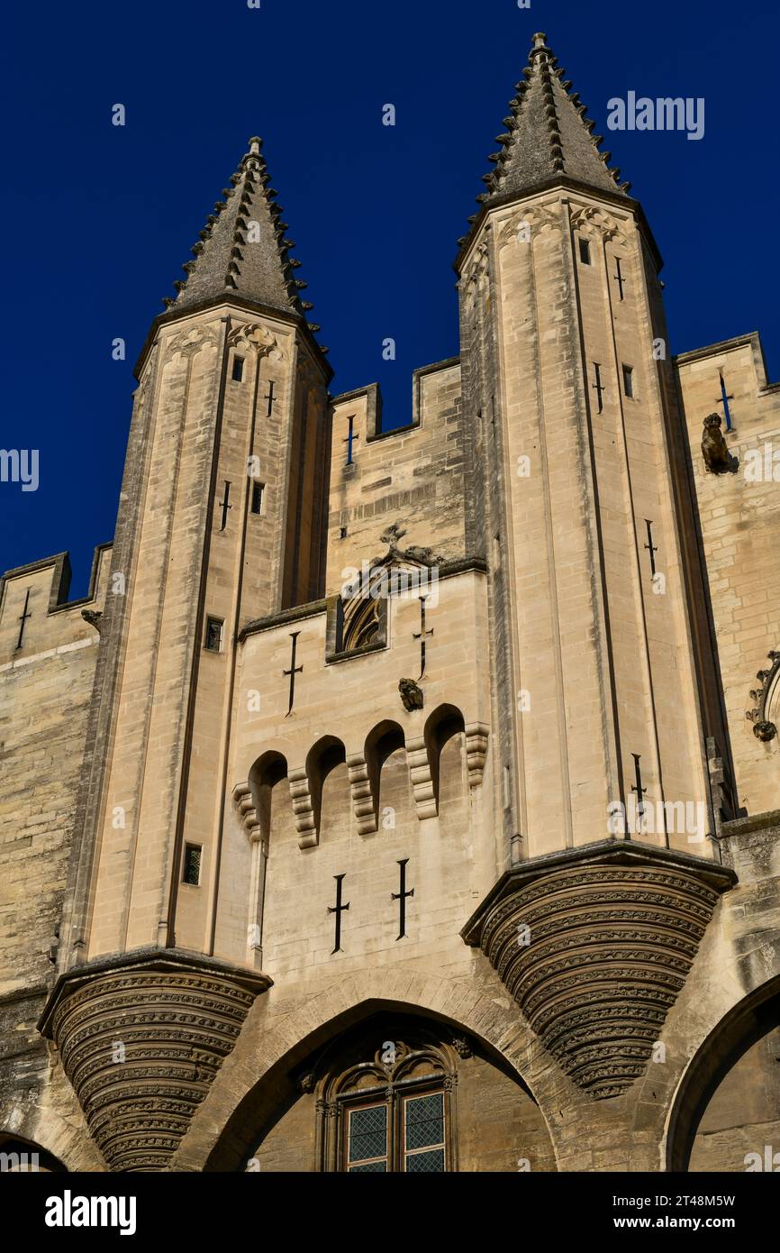 Palace of the Popes, once fortress and palace, one of the largest and ...