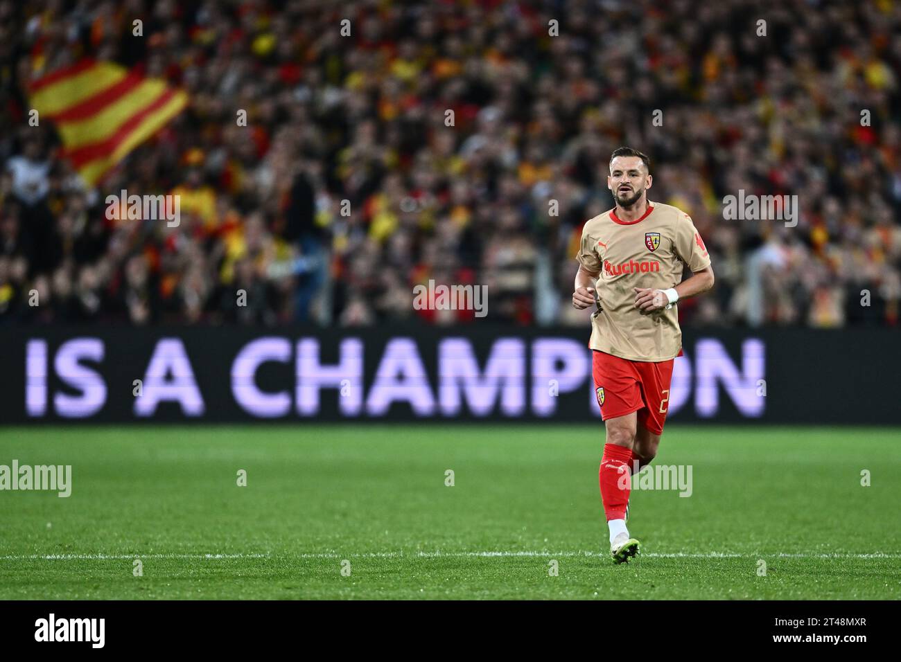 LENS, FRANCE - OCTOBER 24: Adrien Thomasson of RC Lens during the UEFA ...