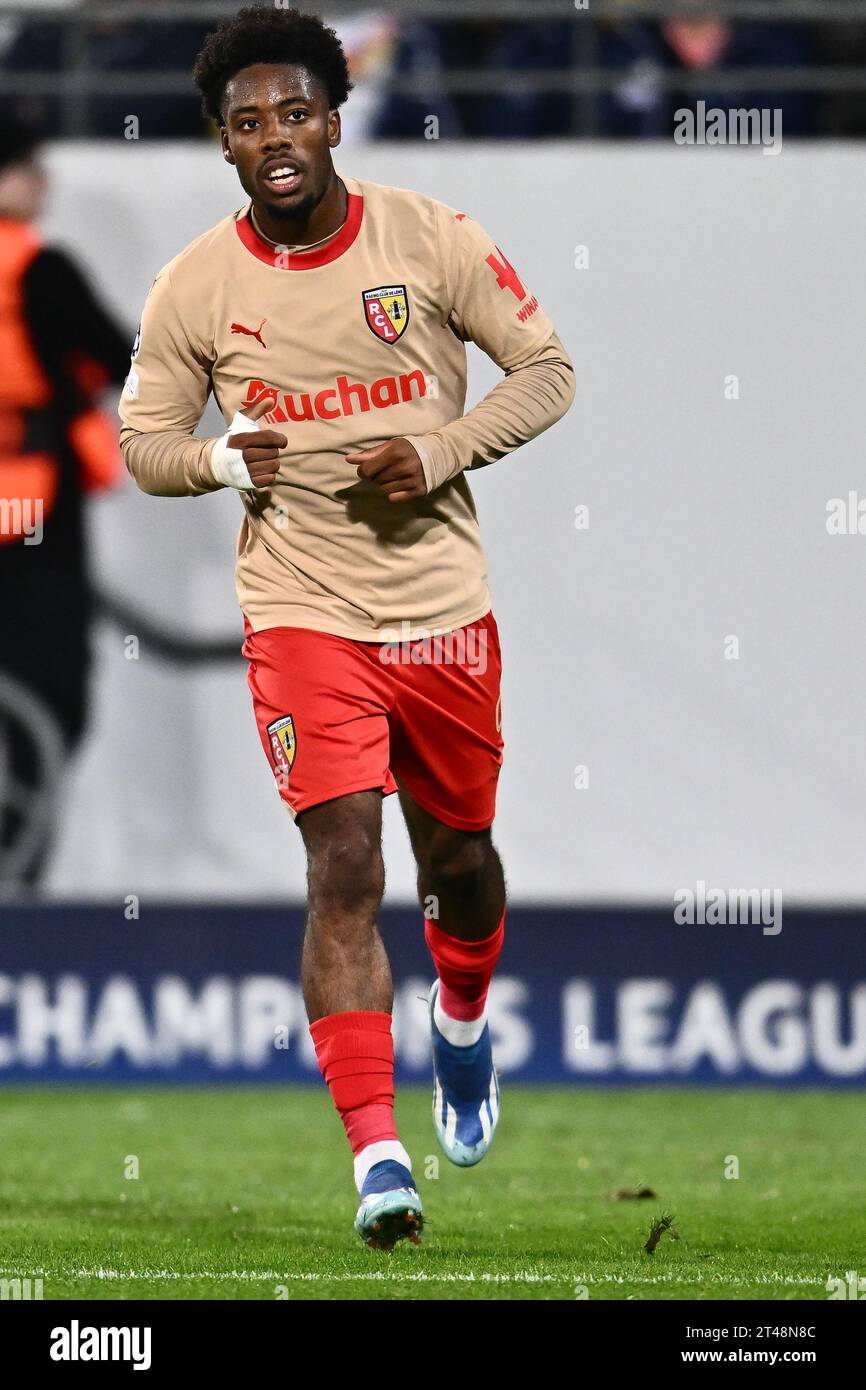 Elye Wahi of Racing Club Lens in UEFA Champions League match vs PSV ...