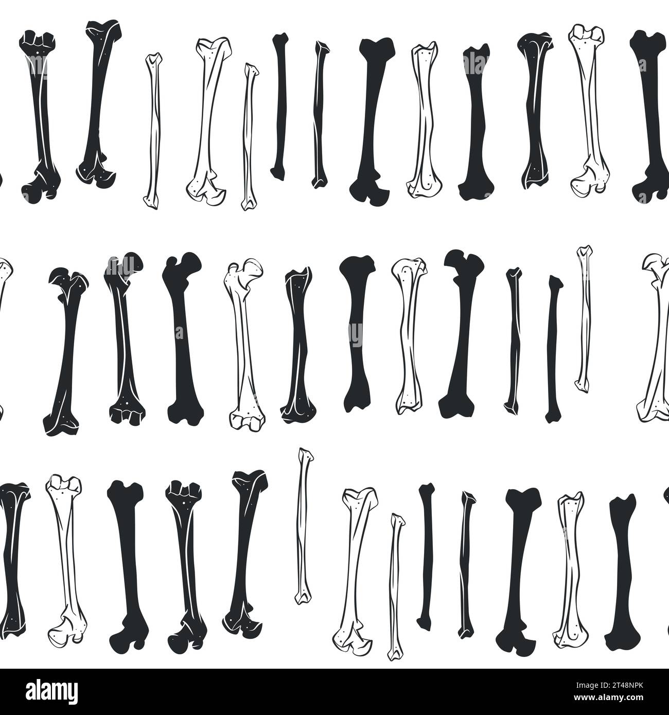 Hand drawn vector abstract graphic line art seamless pattern of Human ...