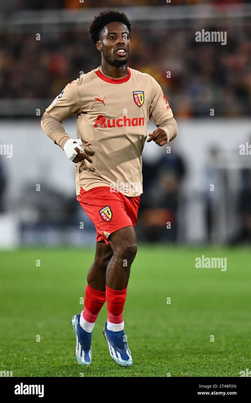 Elye Wahi of Racing Club Lens in UEFA Champions League match vs PSV ...