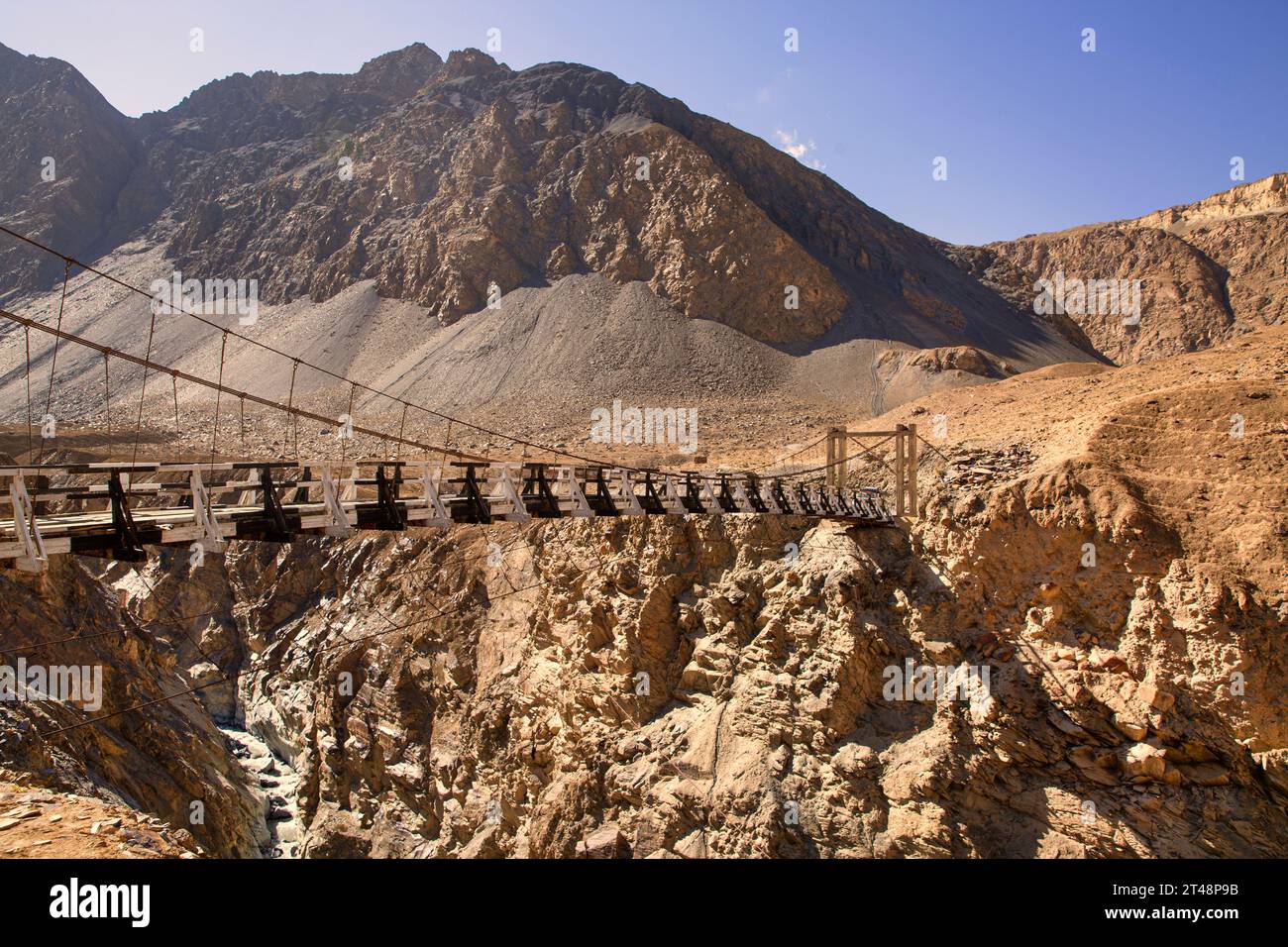 Gilgit suspension bridge gilgit pakistan hi-res stock photography and ...