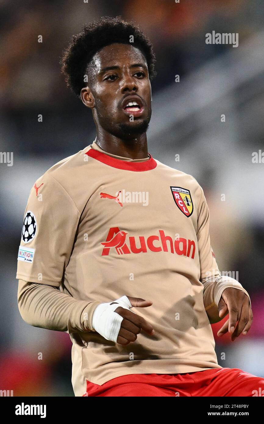 Elye Wahi of Racing Club Lens in UEFA Champions League match vs PSV ...