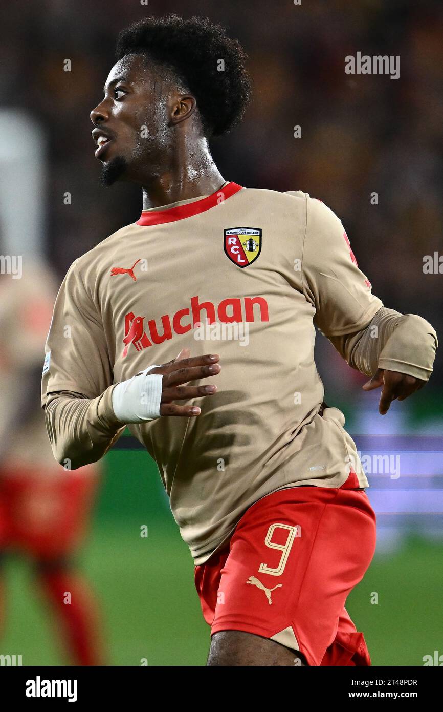 Elye Wahi of Racing Club Lens in UEFA Champions League match vs PSV ...