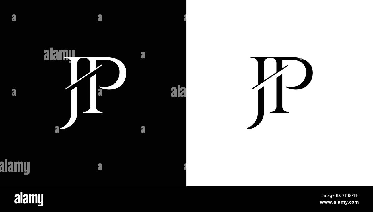 JP logo, JP monogram, initials JP logo, letter JP logo, Elegant, icon ...