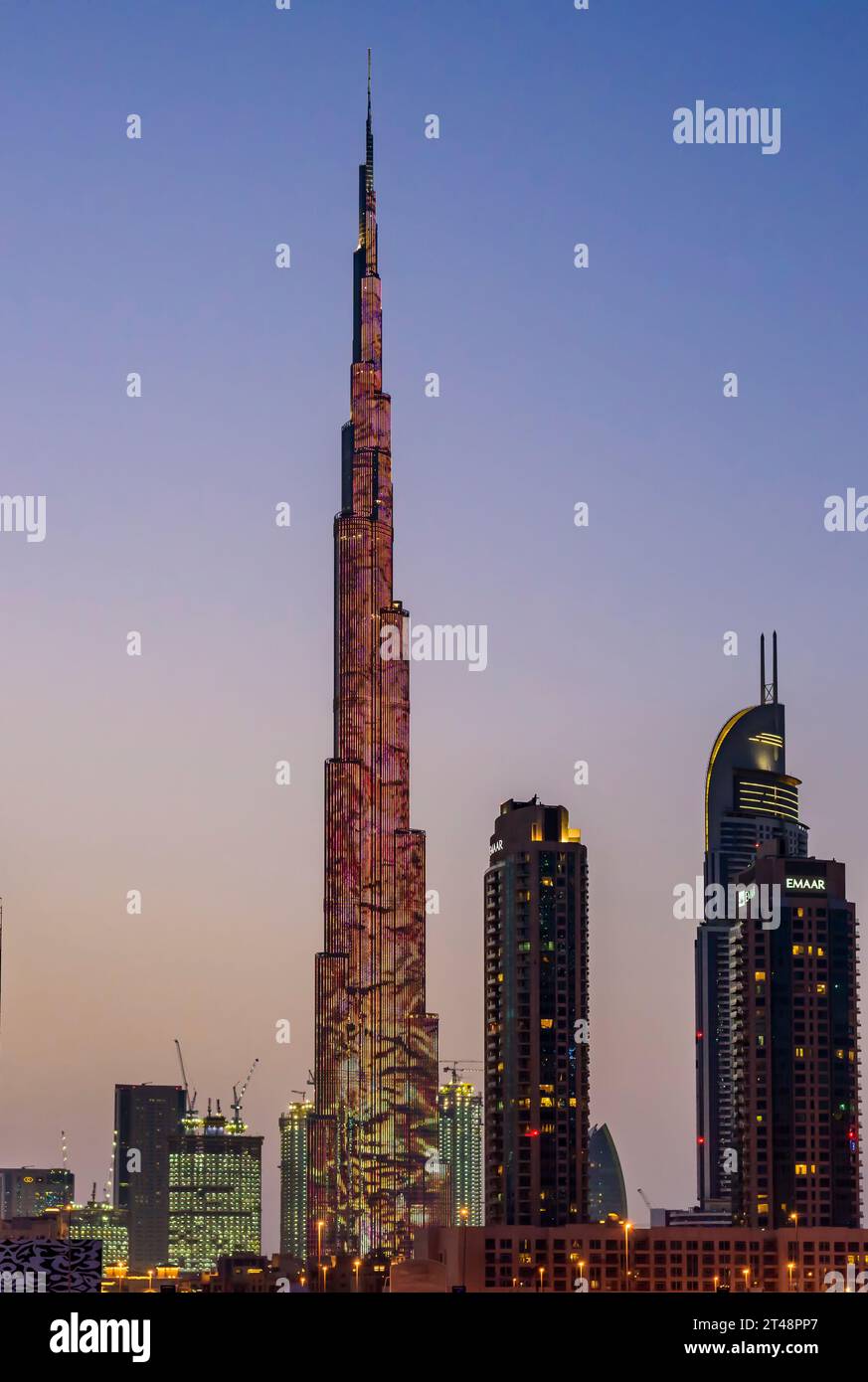 United Arab Emirates, Dubai, May 13th, 2016. Burj Khalifa dazzles with ...