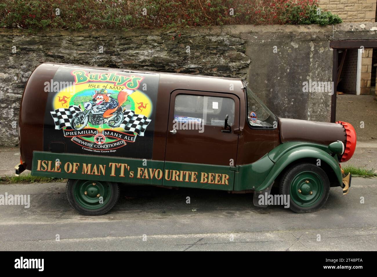Promotional beer bottle car, based on a Citroen 2CV, for Bushy's ...