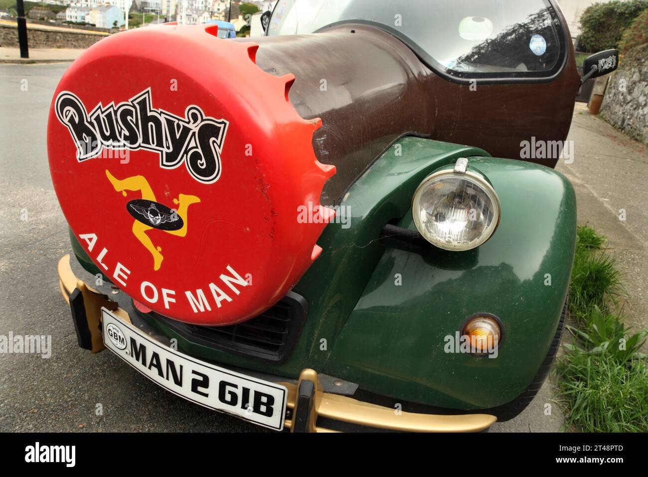 Promotional beer bottle car, based on a Citroen 2CV, for Bushy's ...