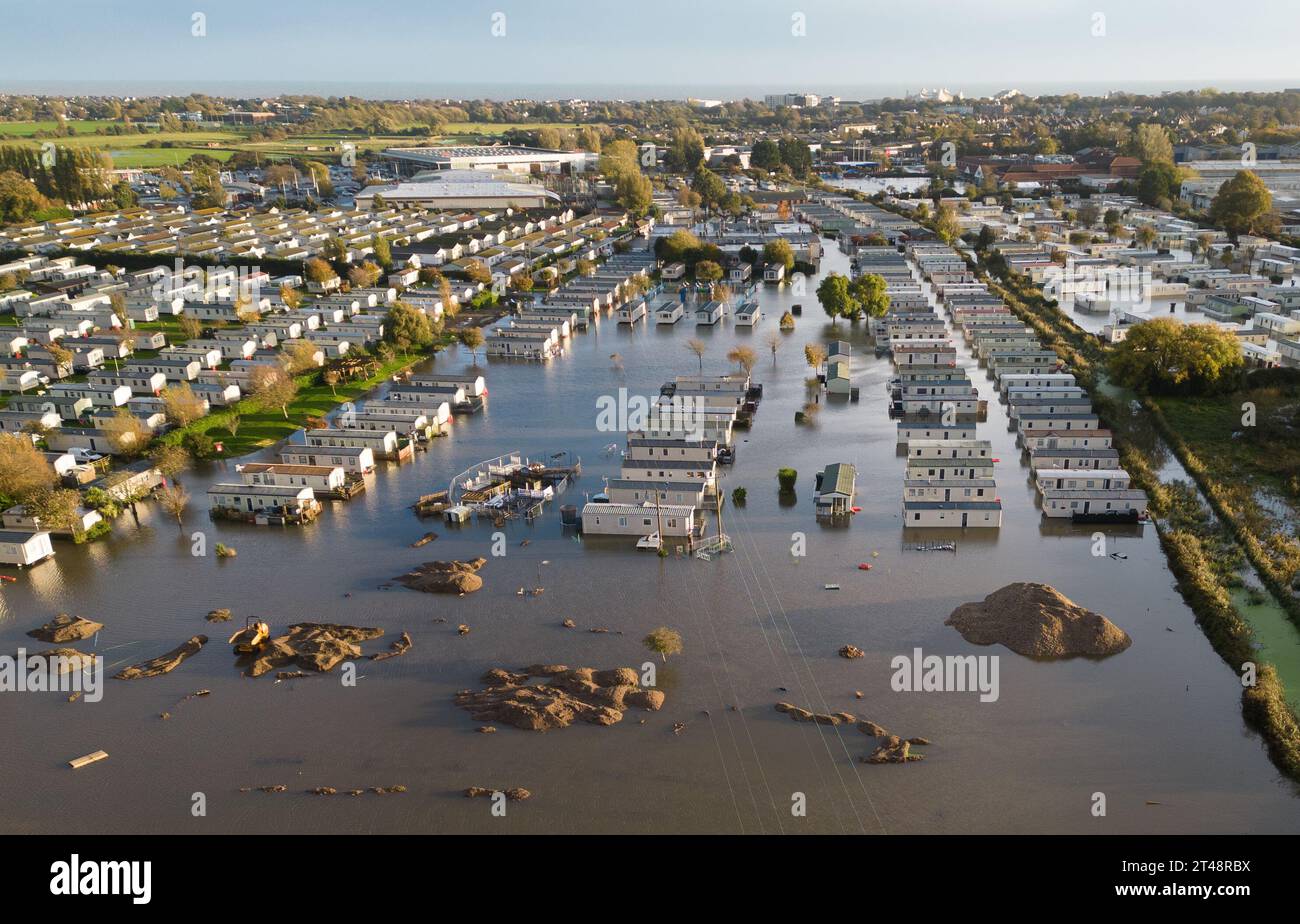An aerial view of the Riverside Caravan Centre in Bognor Regis, which ...