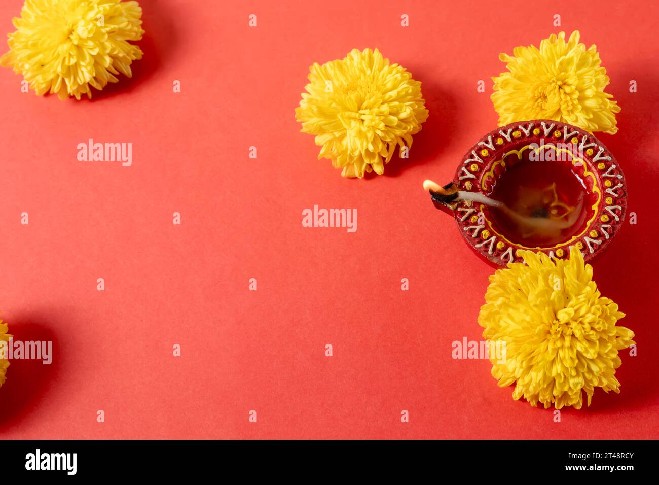 Happy Diwali and Kartika Deepam Festival Greetings card - Colorful clay ...