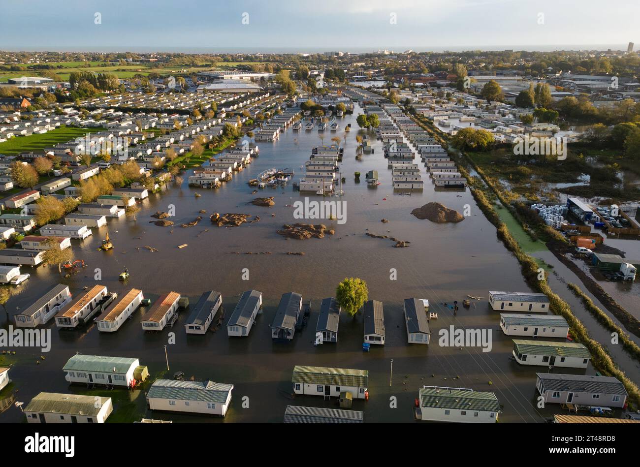 An aerial view of the Riverside Caravan Centre in Bognor Regis, which ...