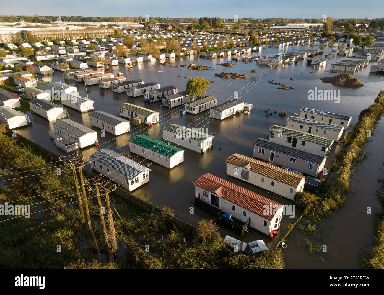 An aerial view of the Riverside Caravan Centre in Bognor Regis, which ...