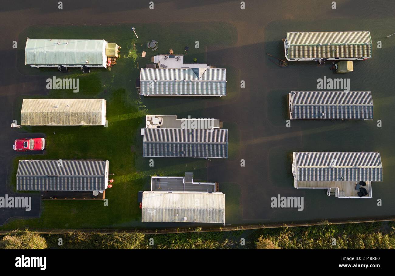 An aerial view of the Riverside Caravan Centre in Bognor Regis, which ...