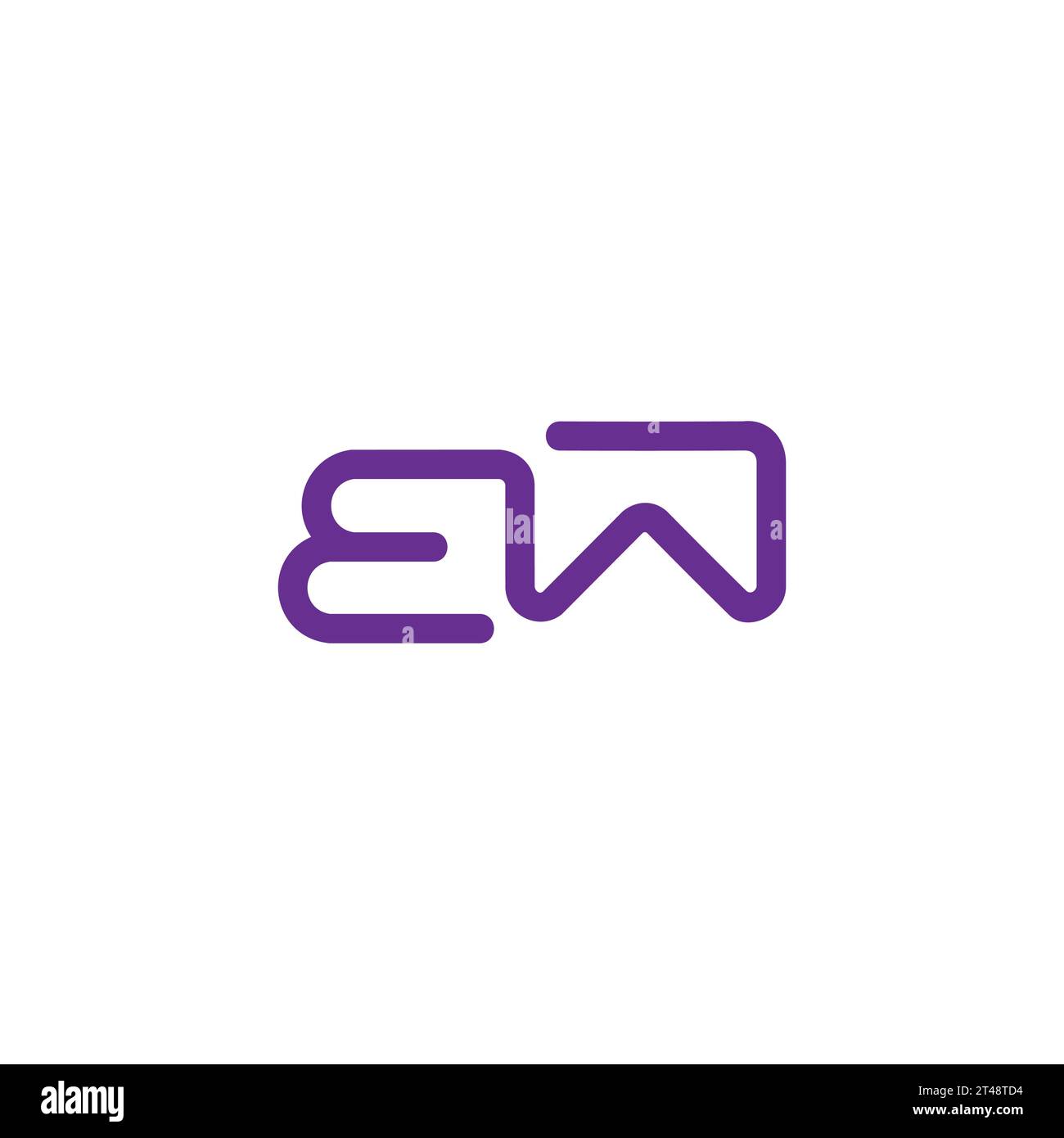 letter ew linear curve geometric logo vector Stock Vector Image & Art - Alamy