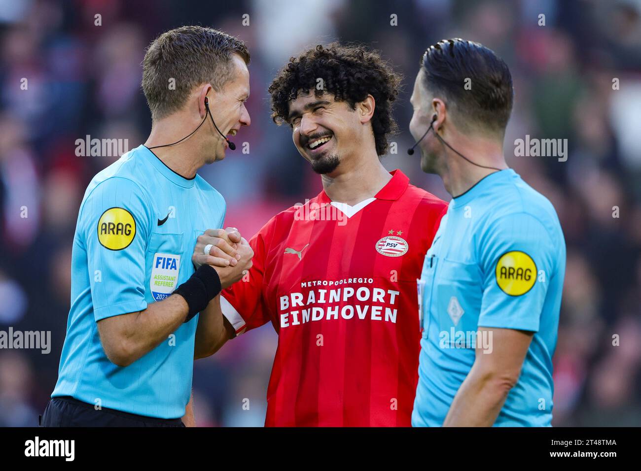 EINDHOVEN, NETHERLANDS - OCTOBER 29: assistant referee Hessel Steegstra ...