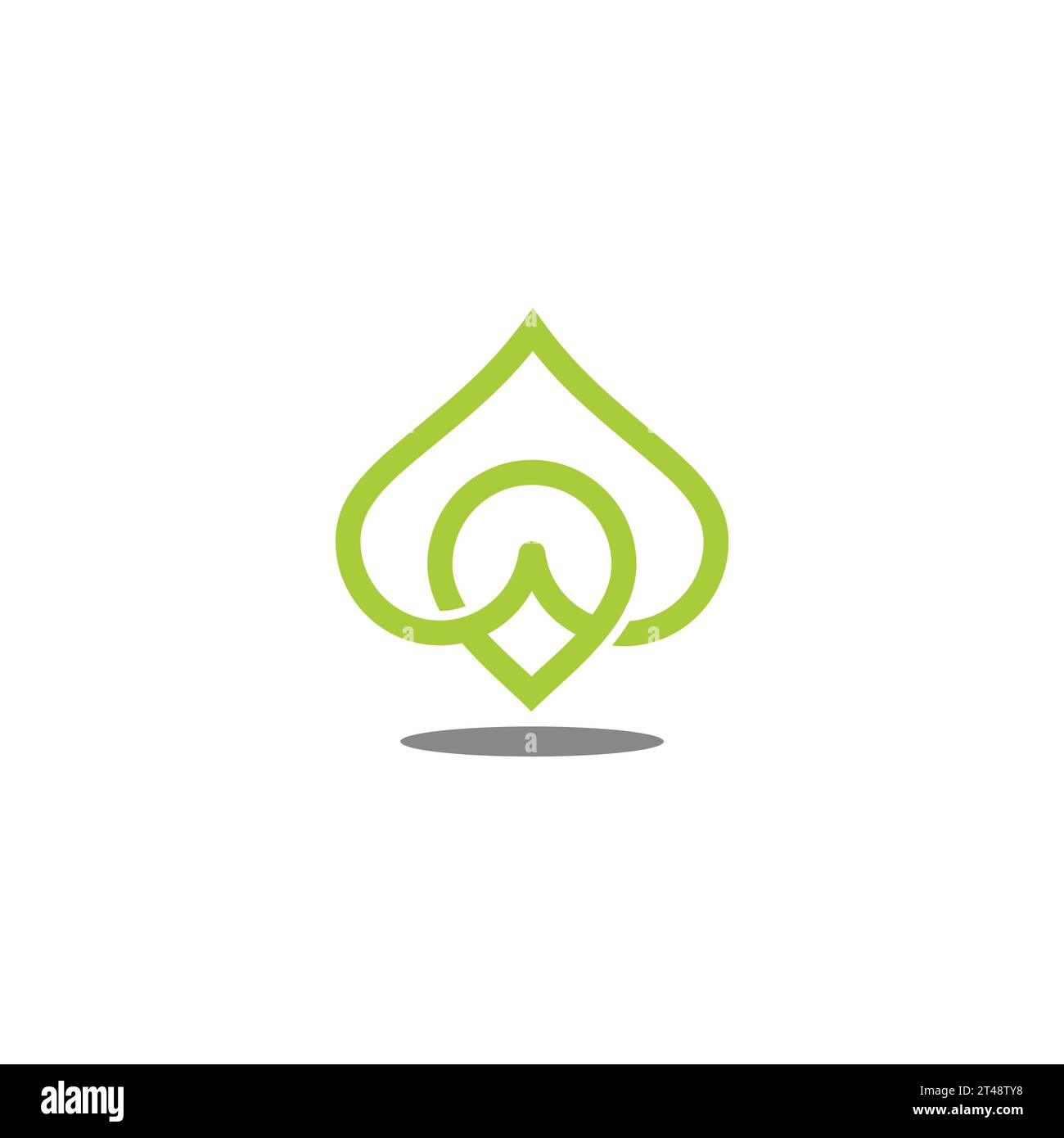 green leaf tree pin location symbol icon vector Stock Vector Image ...