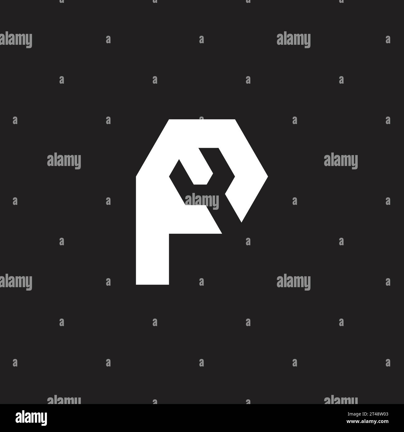 letter p hand wrench symbol logo vector Stock Vector Image & Art - Alamy