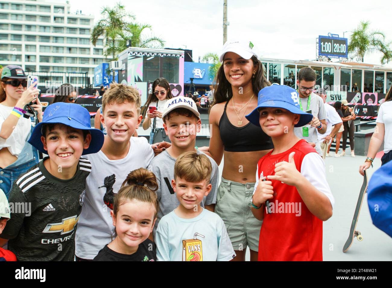 Rio De Janeiro, Brazil. 29th Oct, 2023. Brazilian skateboarder Rayssa ...