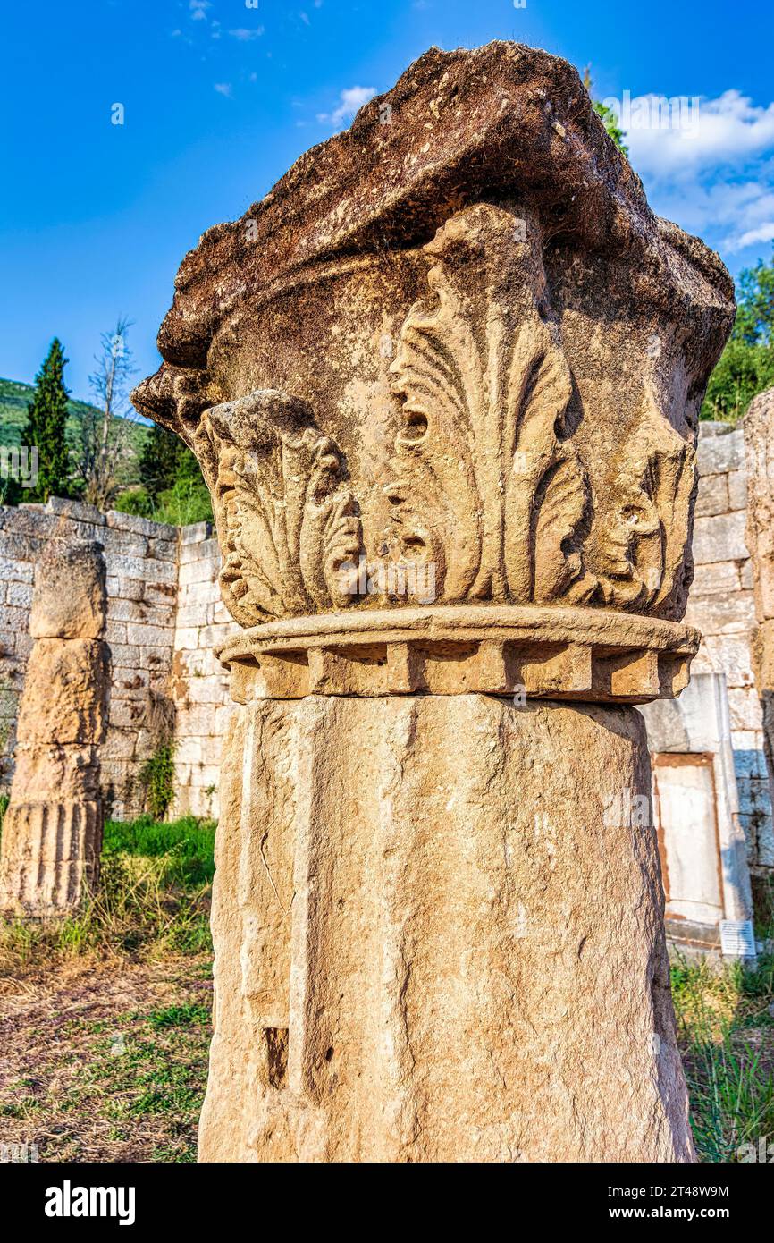 Ruins of the ancient Greek city of Messenia, Peloponnese, Greece ...