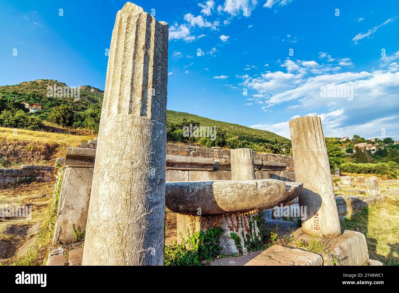 Ruins of the ancient Greek city of Messenia, Peloponnese, Greece ...