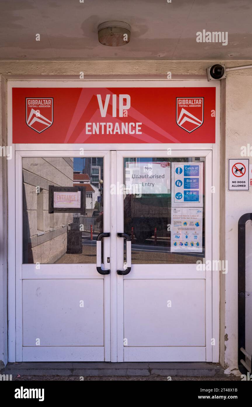 Victoria Stadium, national stadium of Gibraltar football team Stock ...