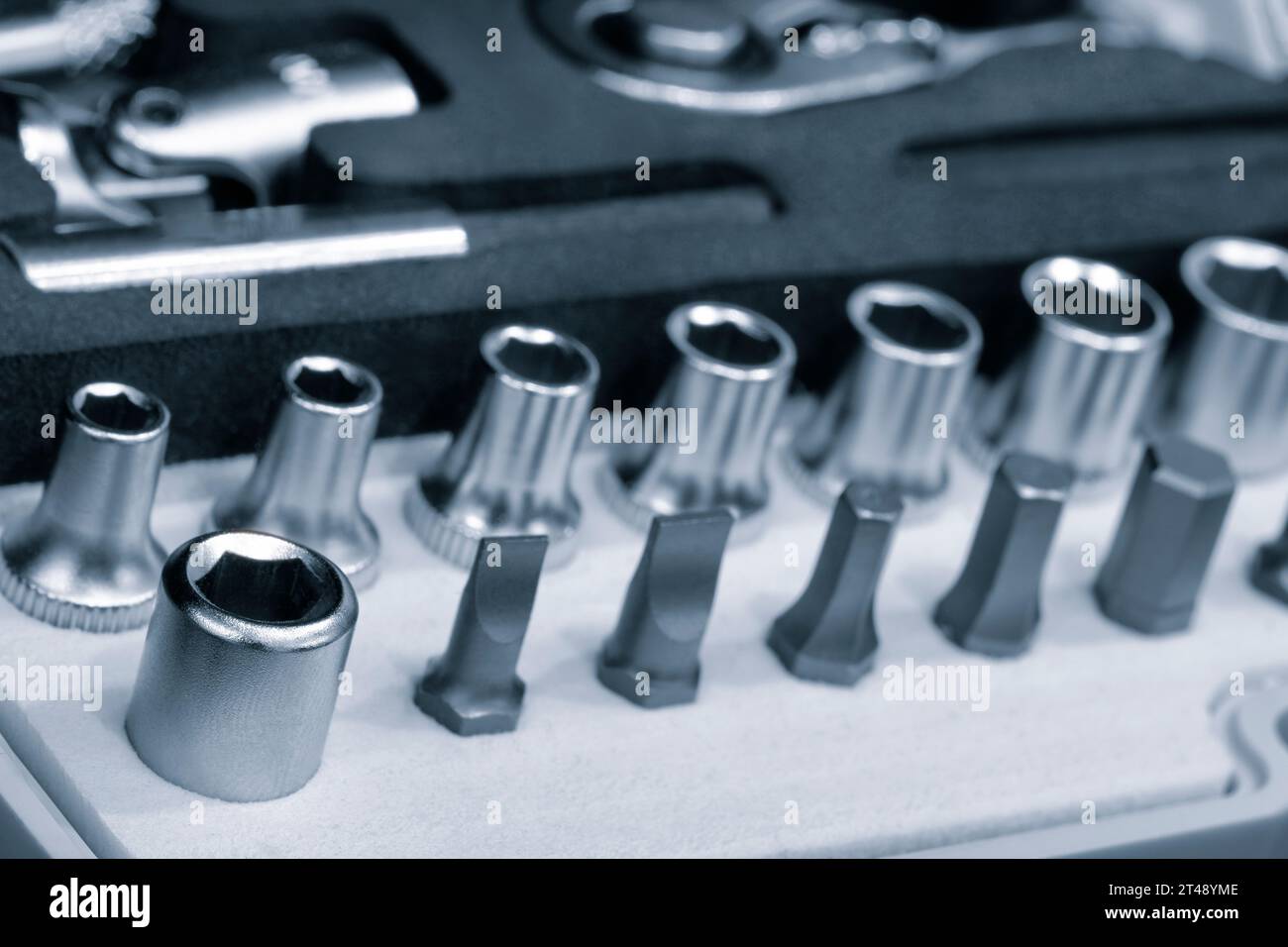 Hardware toolkit with many different garage equipment. Automobile fix ...