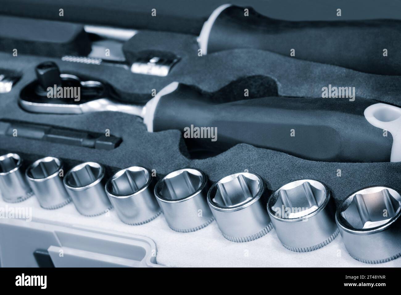 Hardware toolkit with many different garage equipment. Automobile fix ...