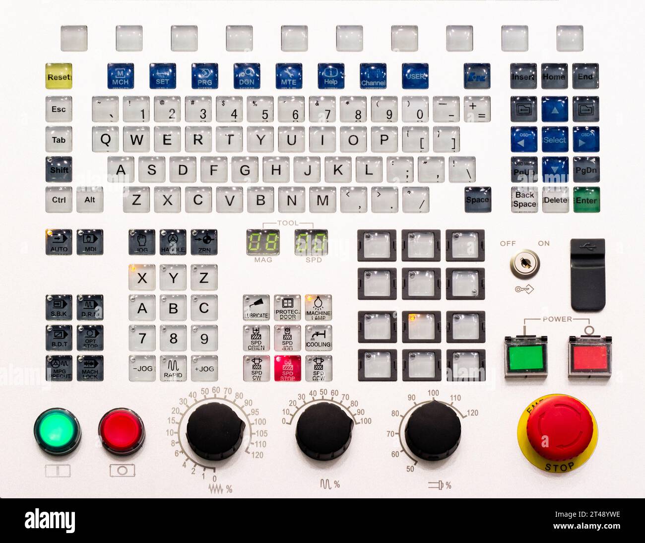 CNC remote at the machine. Programmable milling machine. Programmable ...