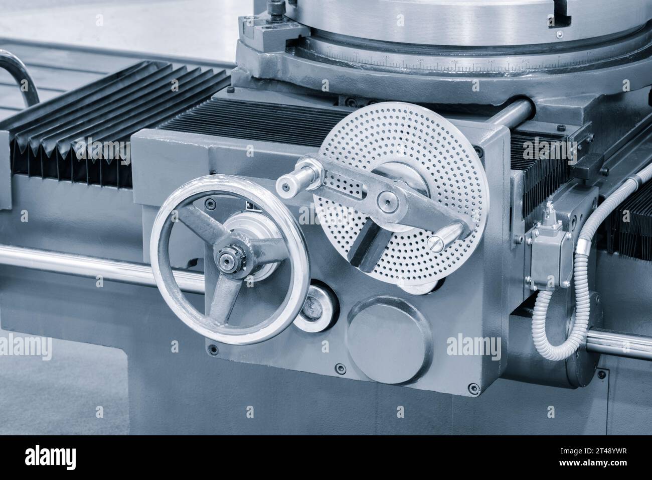 Ball screw drives for CNC machines on blue tone Stock Photo - Alamy