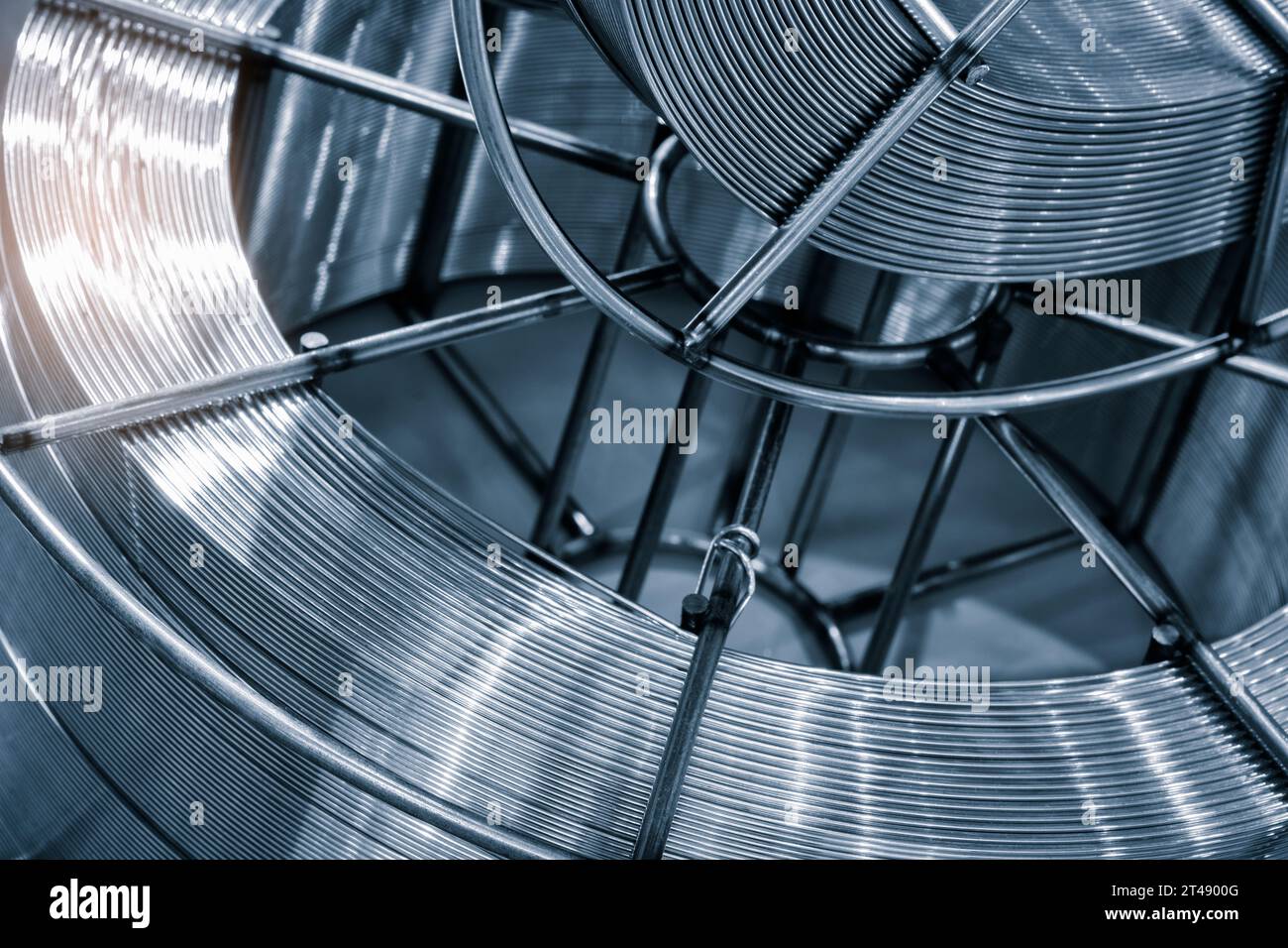 Coil of copper wire for welding tools and other industrial applications ...