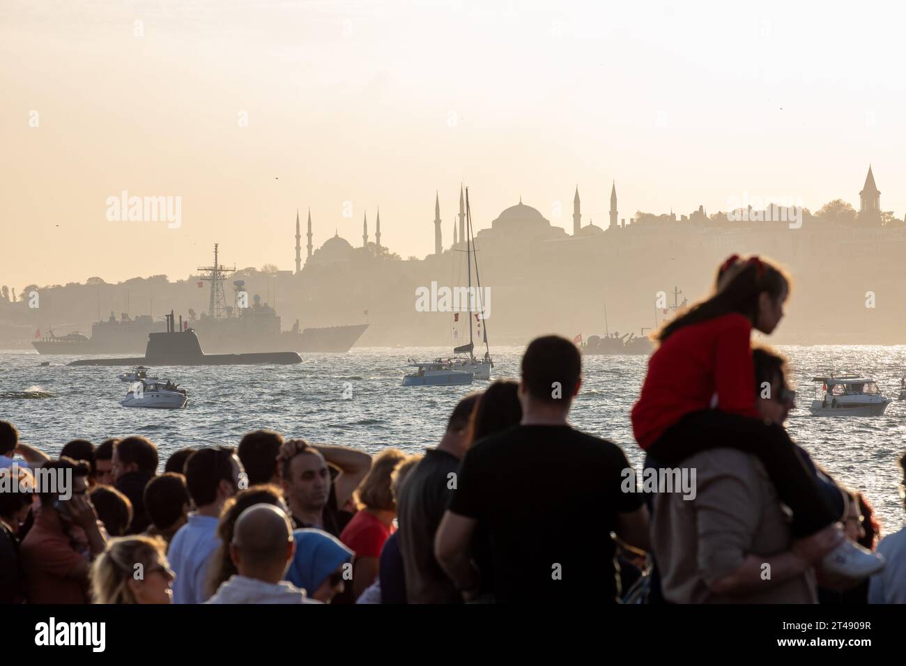 Istanbul, Turkiye. October 29, 2023: On the occasion of the 100th ...