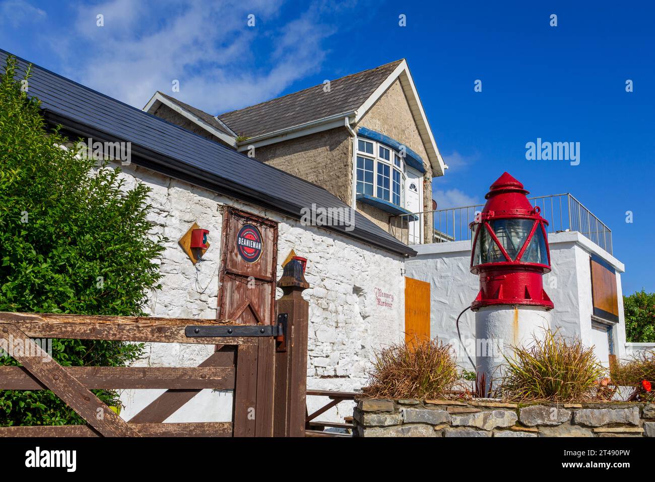 Old lantern from the Metal Man, Austies Bar, Rosses Point, County Sligo ...