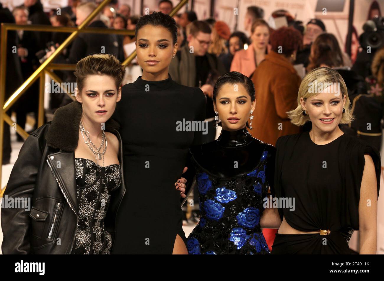 Kristen Stewart, Ella Balinska, Naomi Scott and director Elizabeth ...