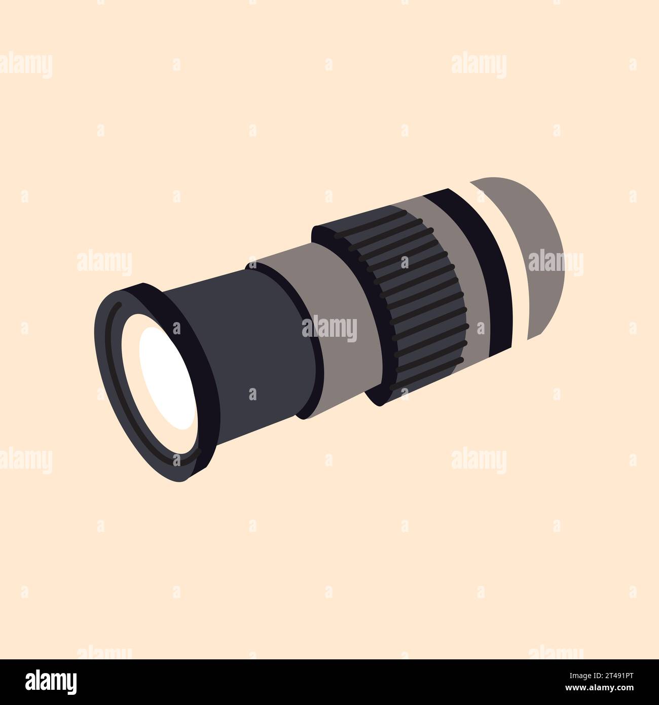 Long focus lens Stock Vector Images - Alamy