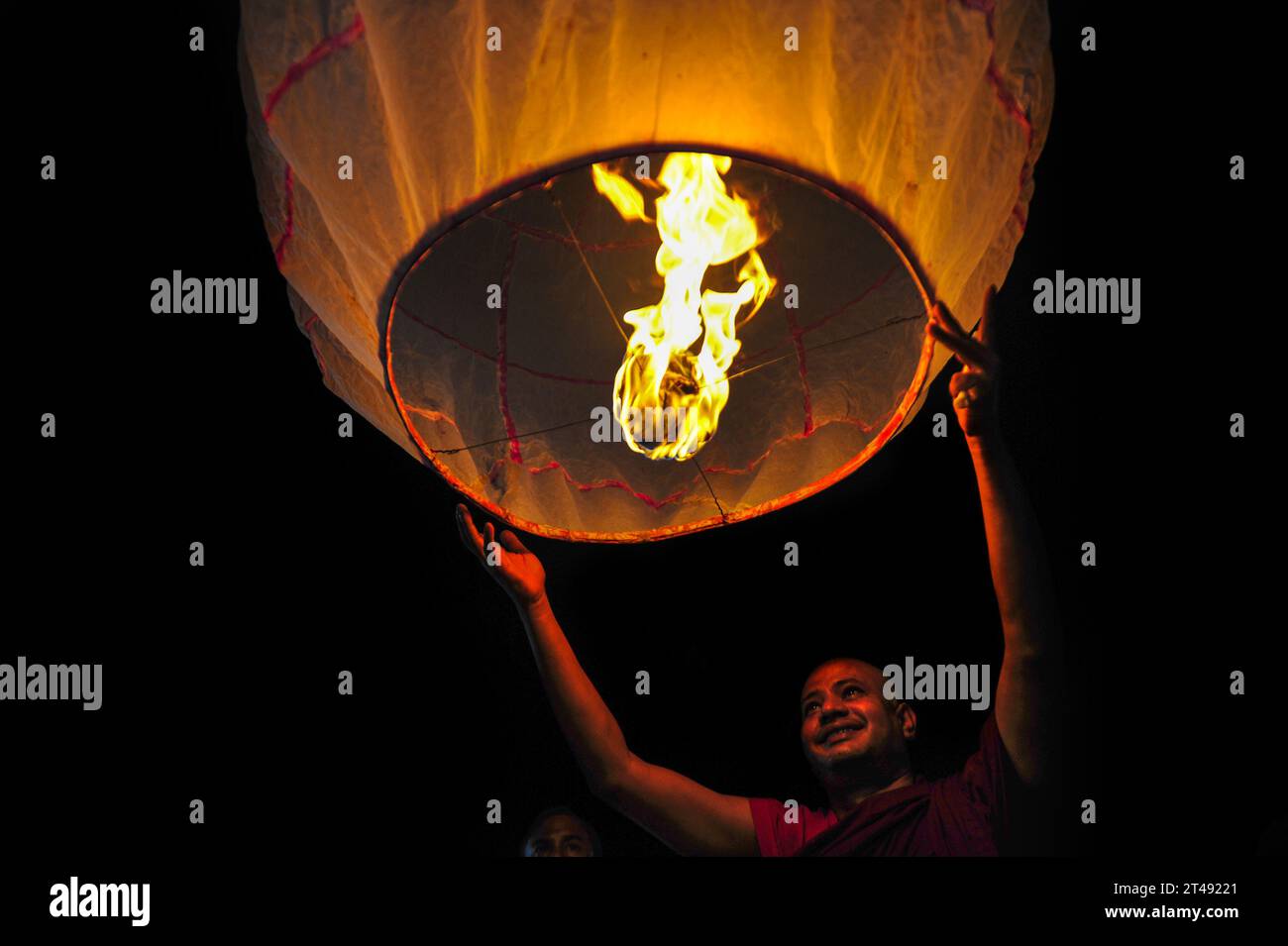 Non Exclusive: 28 October 2023 Sylhet, Bangladesh: Buddhists religious ...
