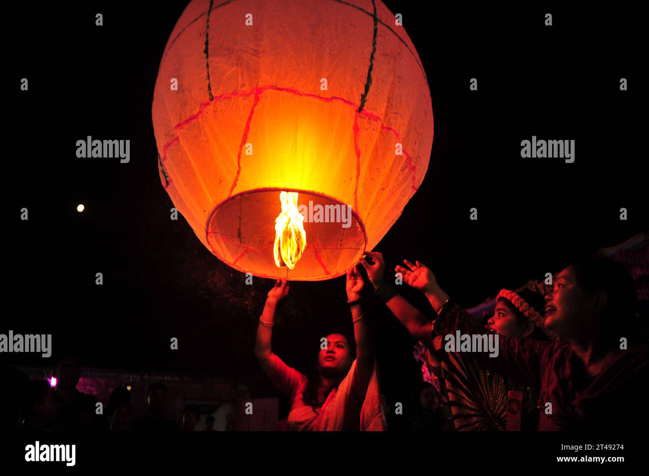 Non Exclusive: 28 October 2023 Sylhet, Bangladesh: Buddhists religious ...