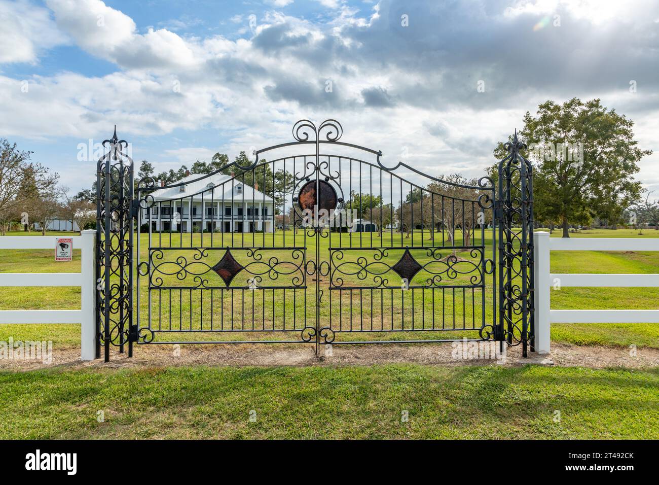 St. Joseph Plantation in Vacherie, Louisiana in typical south state ...