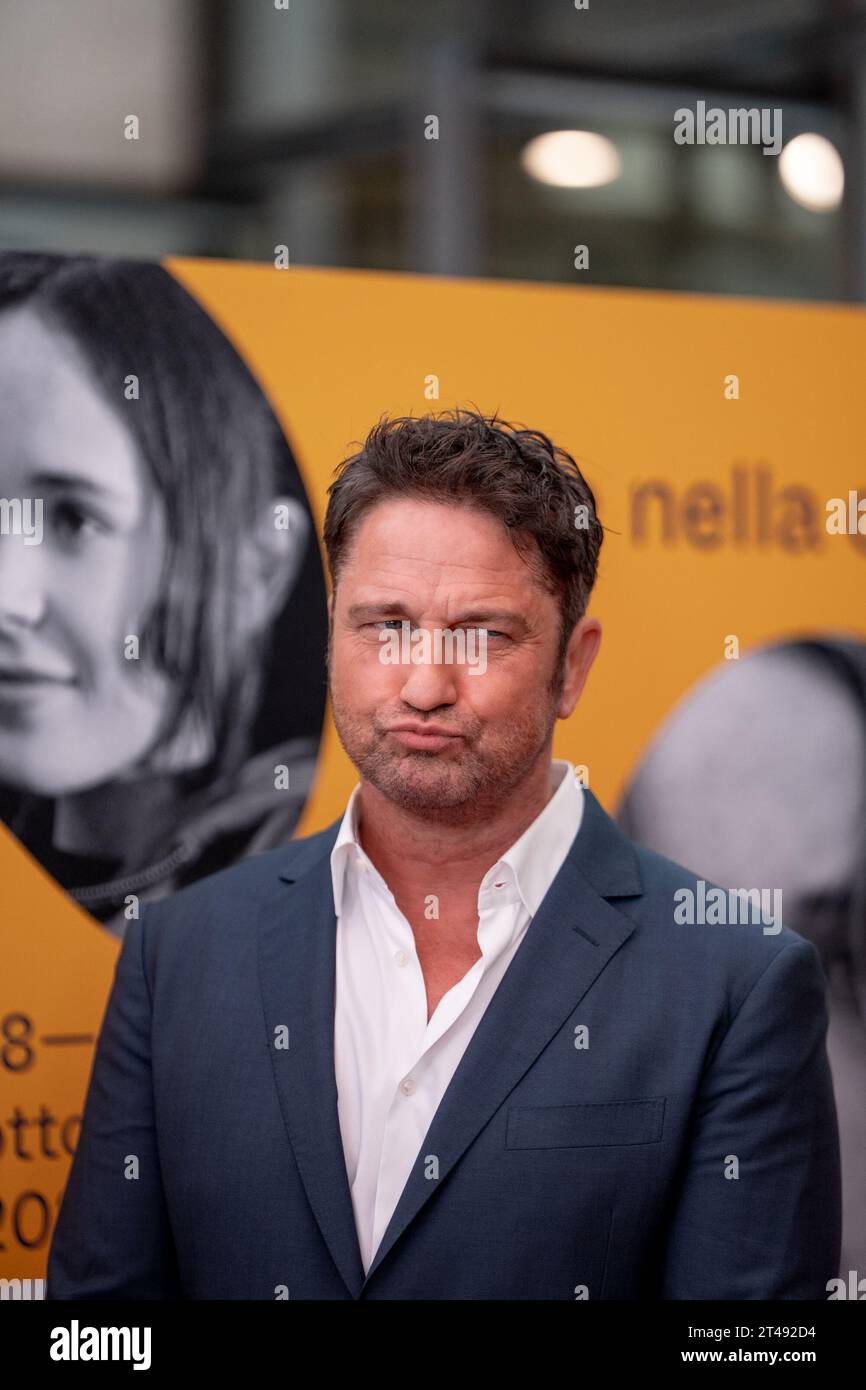 Rome, Italy. 29th Oct, 2023. ROME, ITALY - OCTOBER 29: Gerard Butler ...