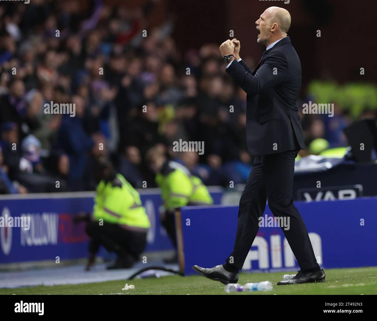 Rangers manager Philippe Clement celebrates following the cinch ...