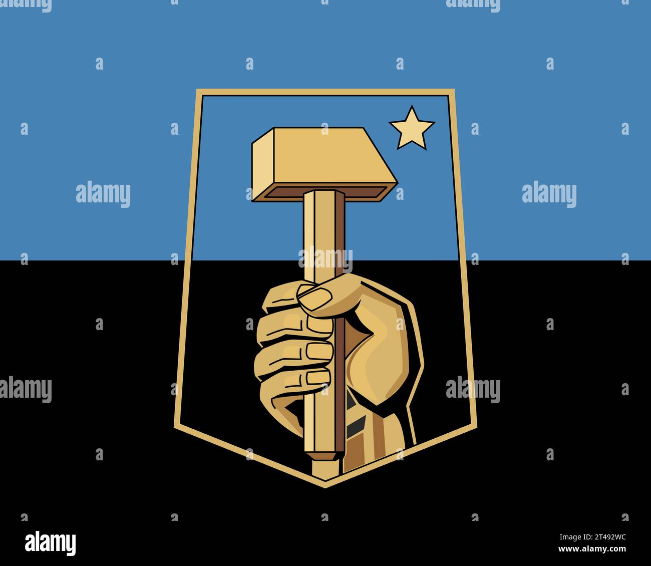 Flag of the donetsk peoples republic Stock Vector Images - Alamy