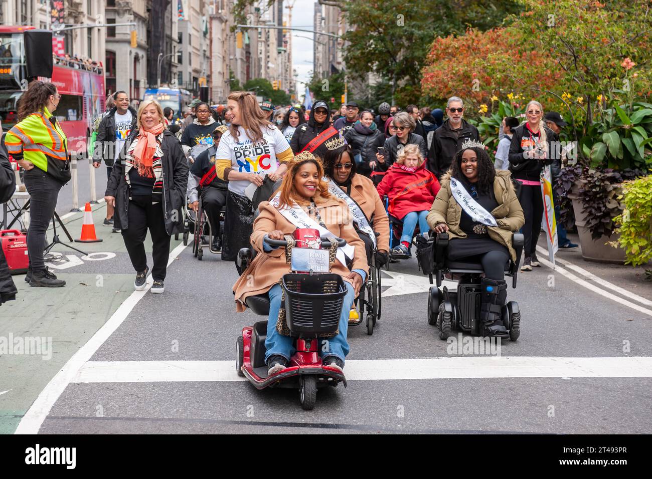 People with disabilities and their supporters march from Madison Square ...